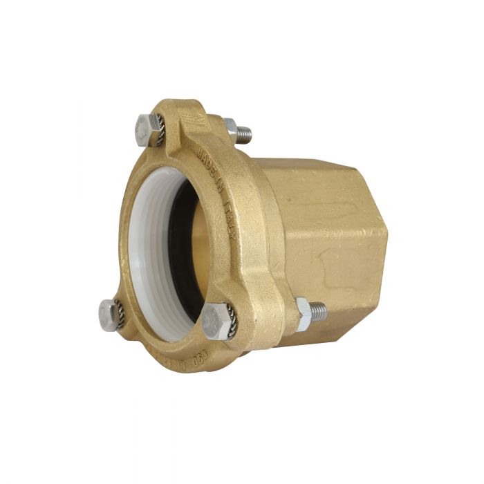 Messing PE Verschraubung mit Flansch und Innengewinde