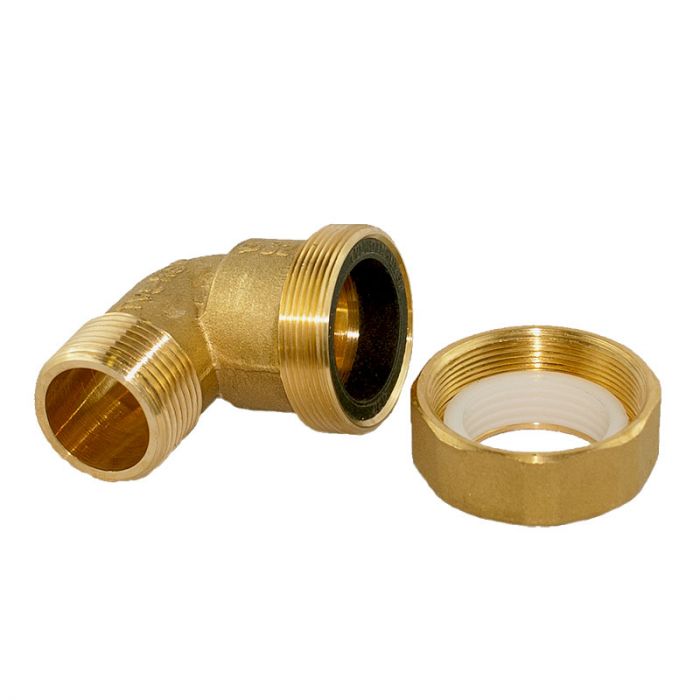 Messing PE Winkel 90° mit Außengewinde
