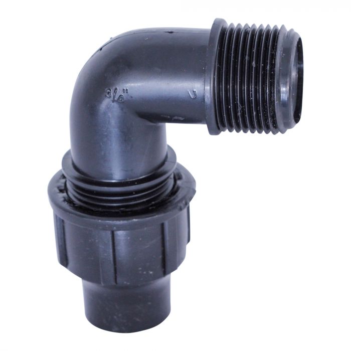 PE Winkel 90° mit 13/16mm 16mm x 3/4"