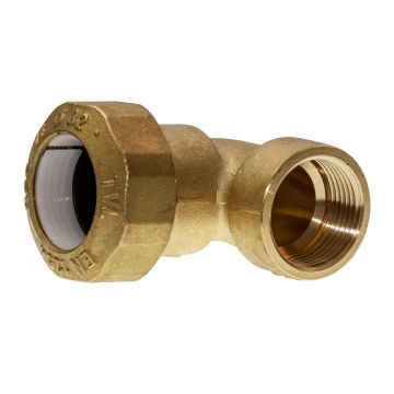 Messing PE Winkel 90° mit Innengewinde