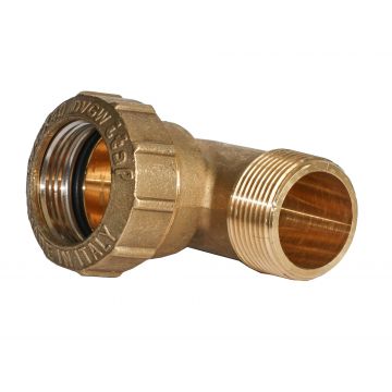 Messing PE Winkel 90° mit Außengewinde