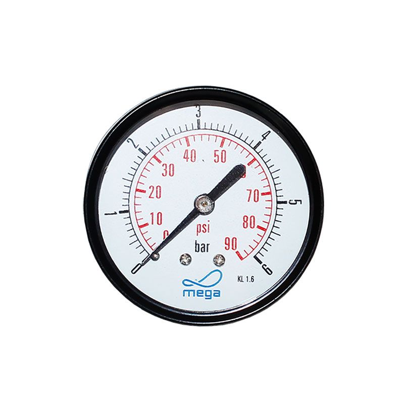 Manometer 0 bis 6 bar axial 1/4" ø 63mm