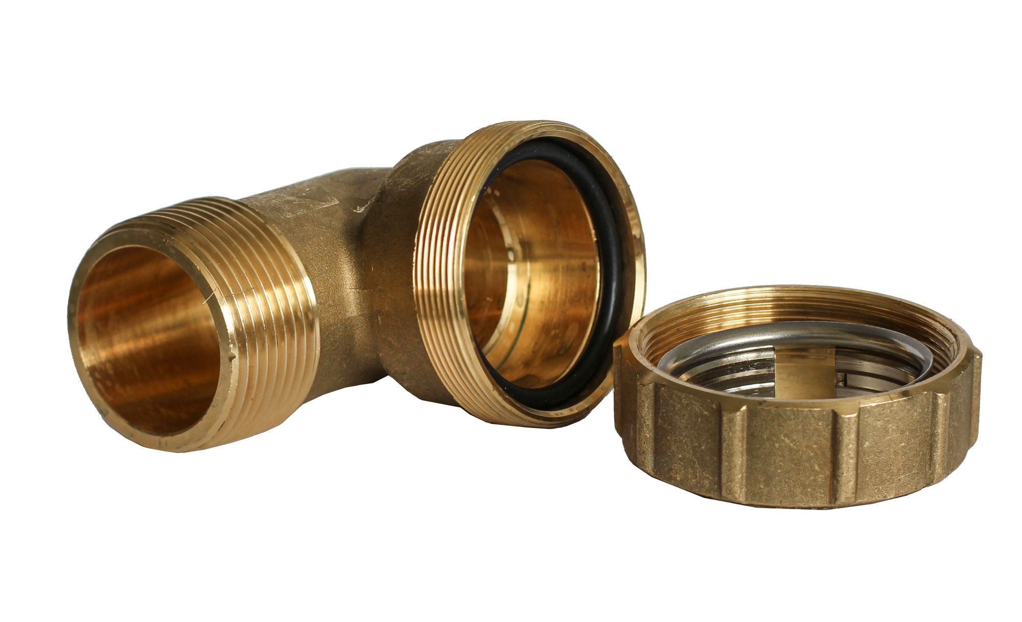 Messing PE Winkel 90° mit Außengewinde