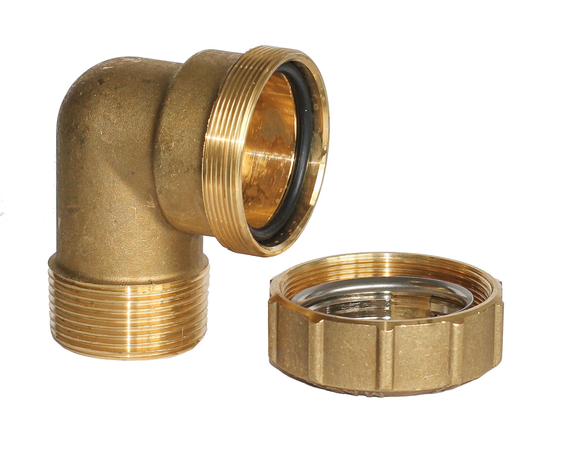 Messing PE Winkel 90° mit Außengewinde