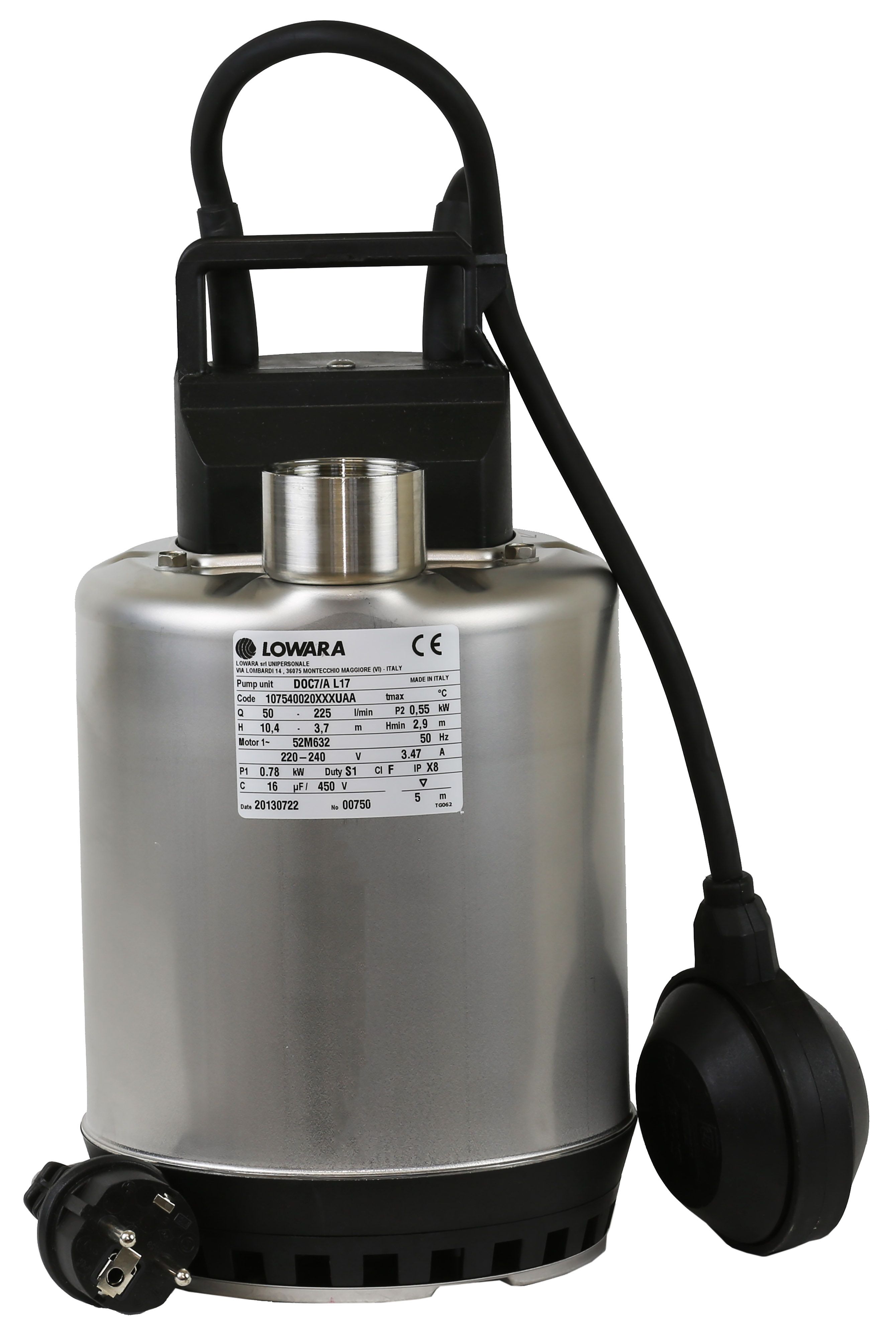 Pumpe Lowara DOC 7/A TÜV mit 10m Kabel