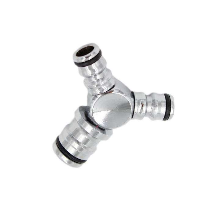 Y-Stück Profi Messing verchromt Schnellverbinder