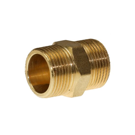 Doppelnippel Messing