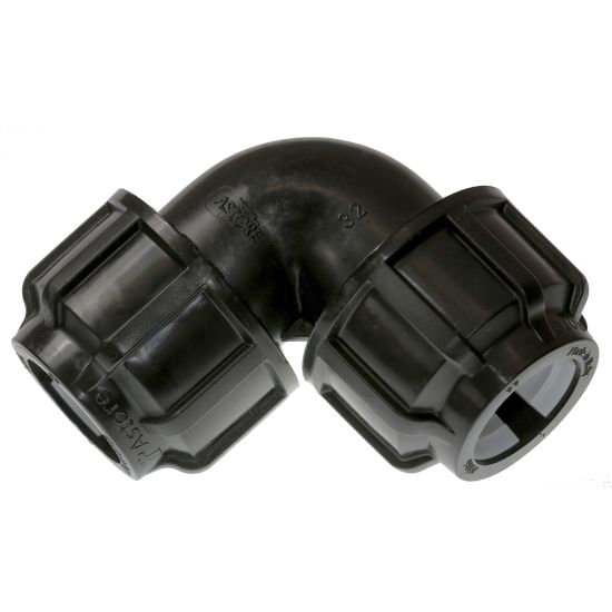 PE Winkel mit beidseitigem Klemmverbinder